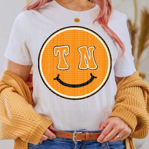 Tn Checkered Smiley Distressed & Solid Png 2 Files TN Game - Etsy
