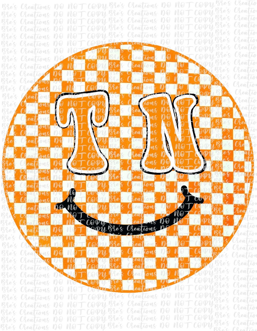 Tn Checkered Smiley Distressed & Solid Png | 2 Files| TN Game Day ...