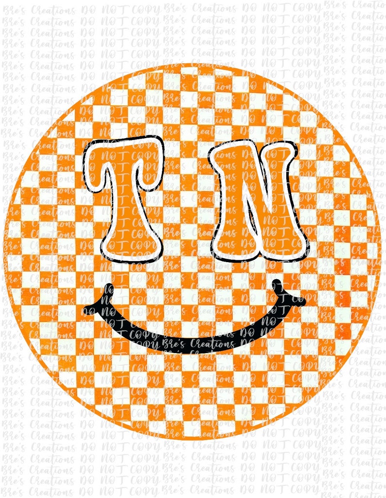 Tn Checkered Smiley Distressed & Solid Png | 2 Files| TN Game Day ...