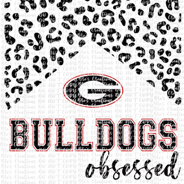 Georgia Bulldogs Leopard Png - Etsy