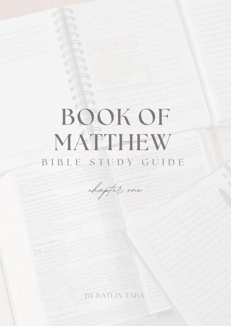Book of Matthew Bible Study Guide: Chapter One Downloadable Printout - Etsy