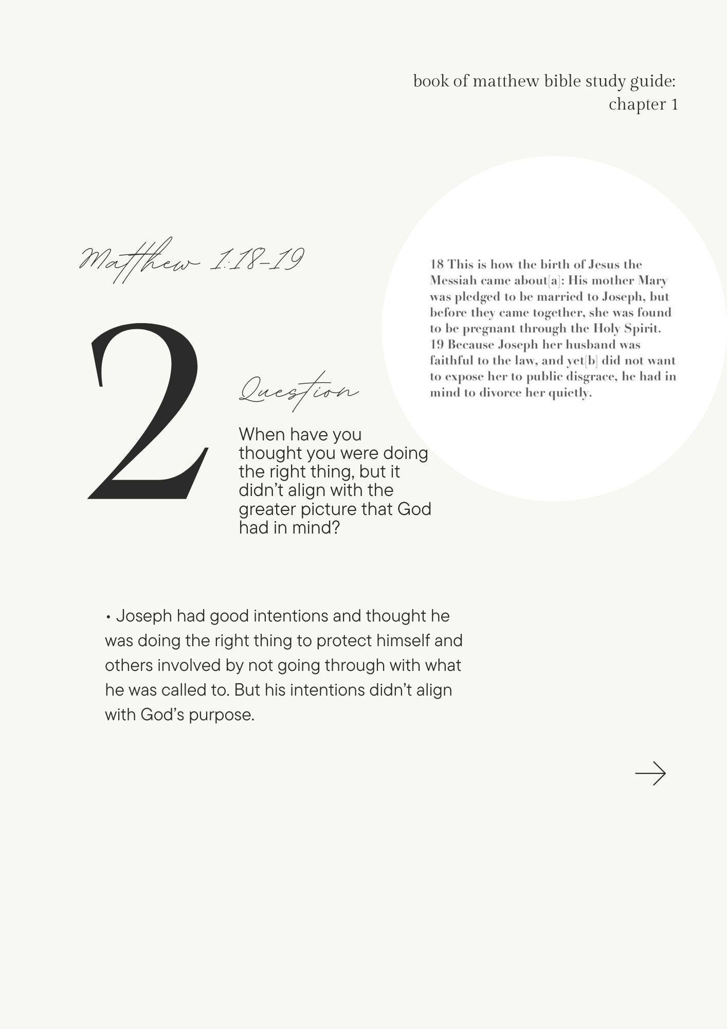 Book of Matthew Bible Study Guide: Chapter One Downloadable Printout - Etsy