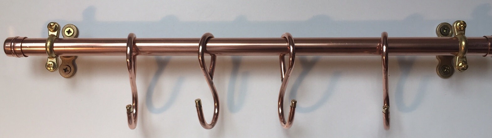 Pot Rack 24 With 6 Copper Hand Forged Rustic French - Etsy