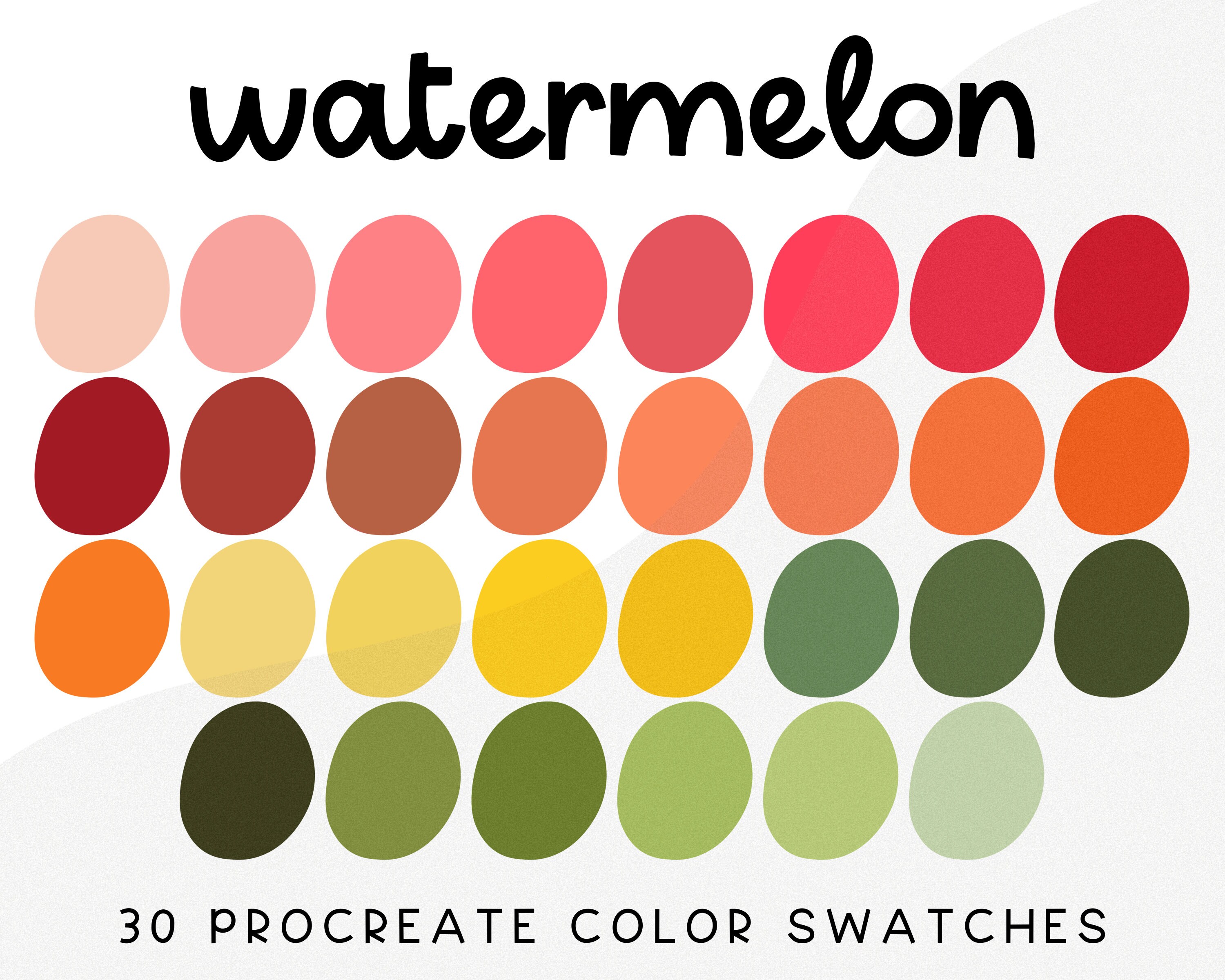 Watermelon Procreate Color Palette Swatches, Instant Download - Etsy