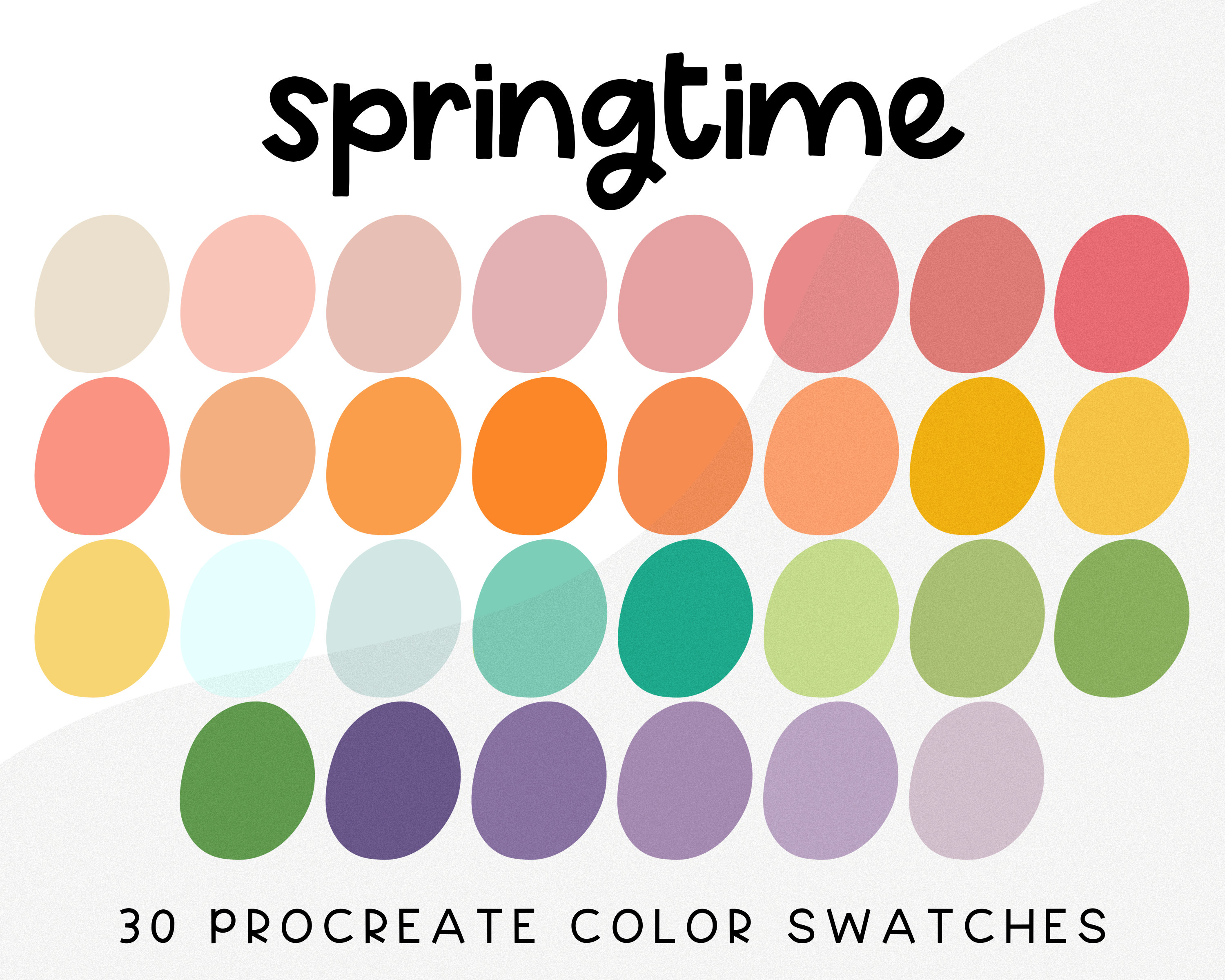 Design And Templates Ipad Procreate Tools Color Swatches Spring Picnic Procreate Color Palette