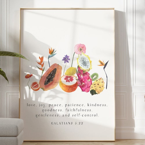 Fruit of the Spirit Wall Art Bible Verse Printable Wall Art - Etsy