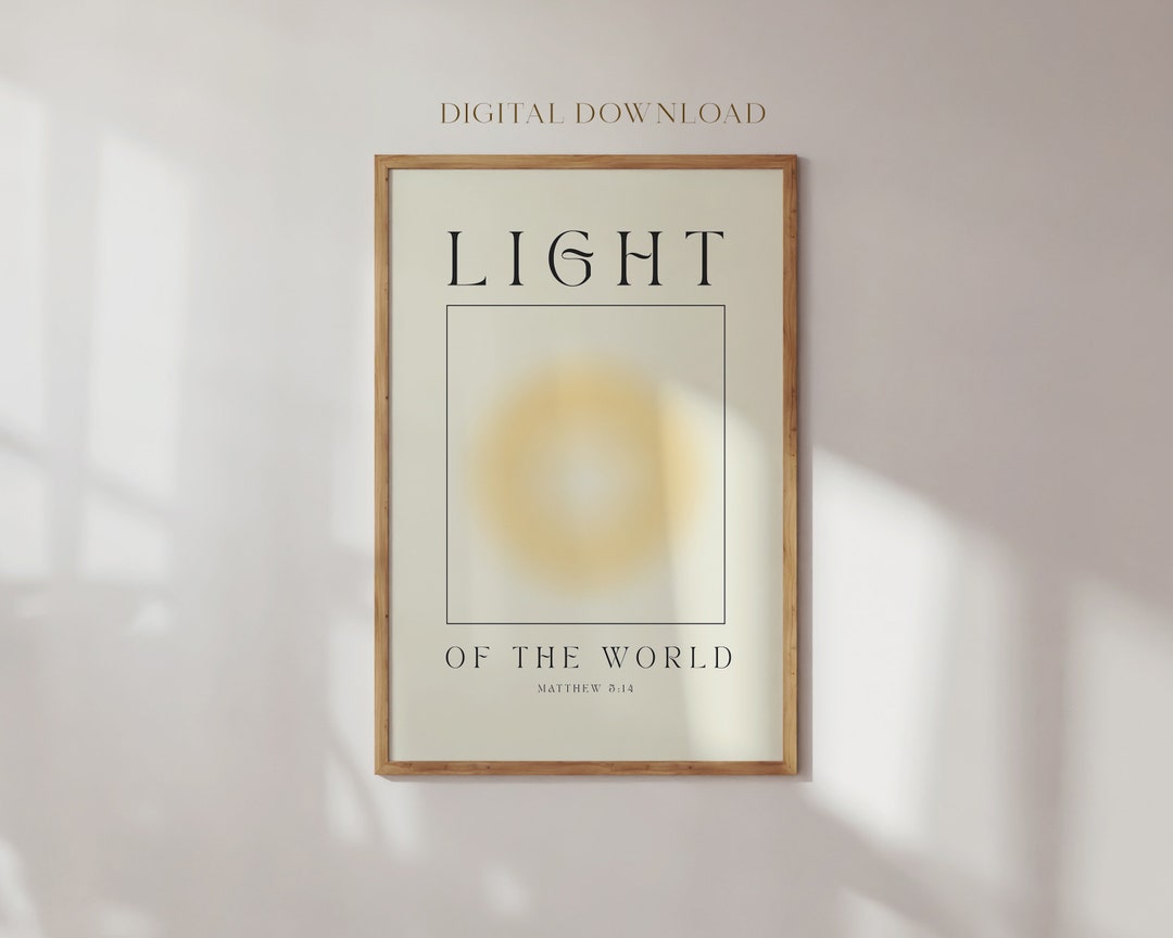 Light of the World Poster, Digital Download, Modern Scripture Decor ...