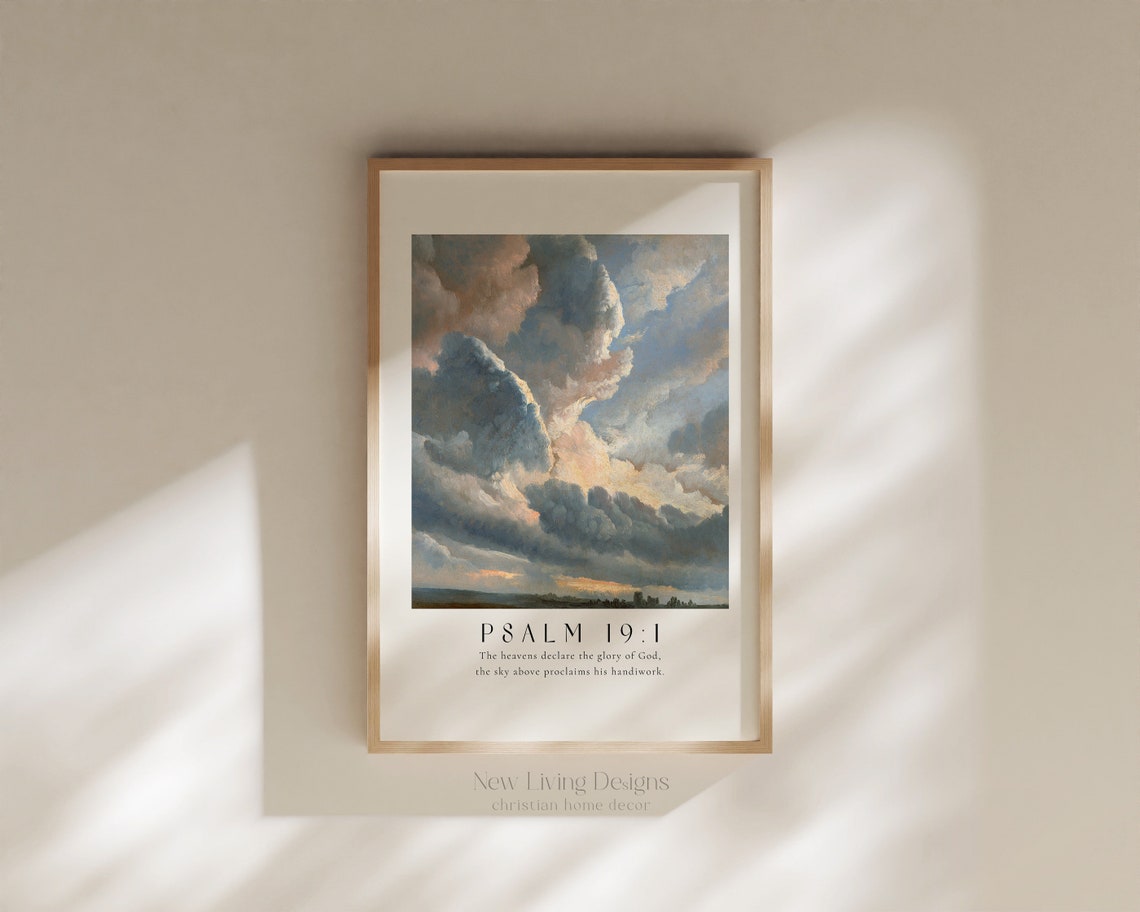 Bible Verse Prints Set of 3 Clouds Printed & Shipped Modern - Etsy