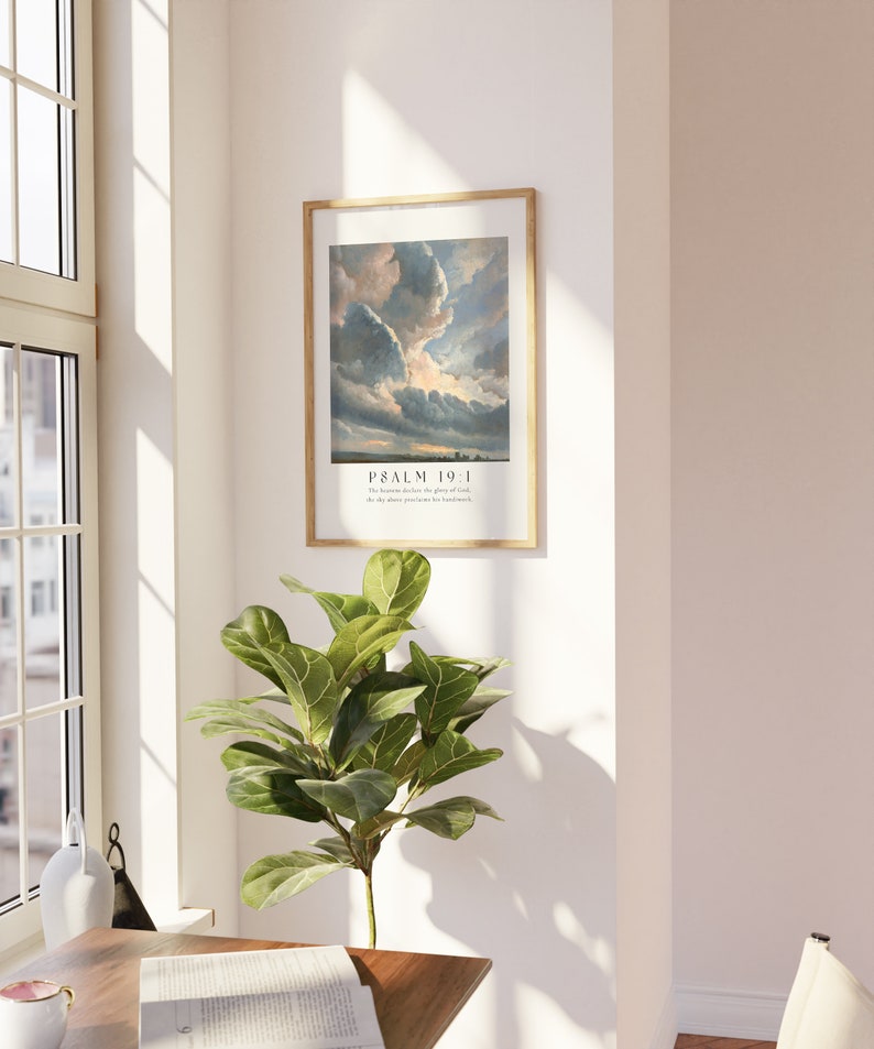 Psalm 19 the Heavens Declare the Glory of God Poster Clouds - Etsy