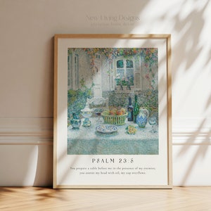 Psalm 23 Poster, French Vintage Art, Digital Download, Monet, Modern ...
