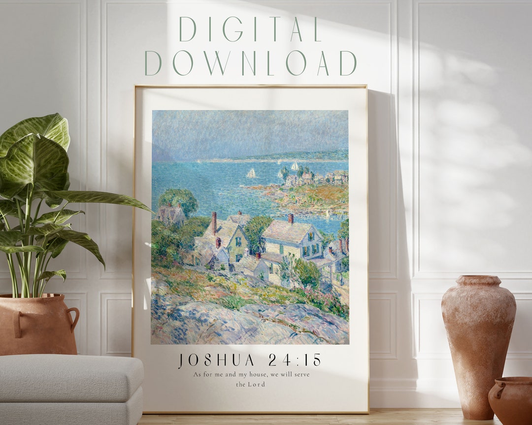 As for Me and My House Poster, Childe Hassam | Digital Download | Bible ...