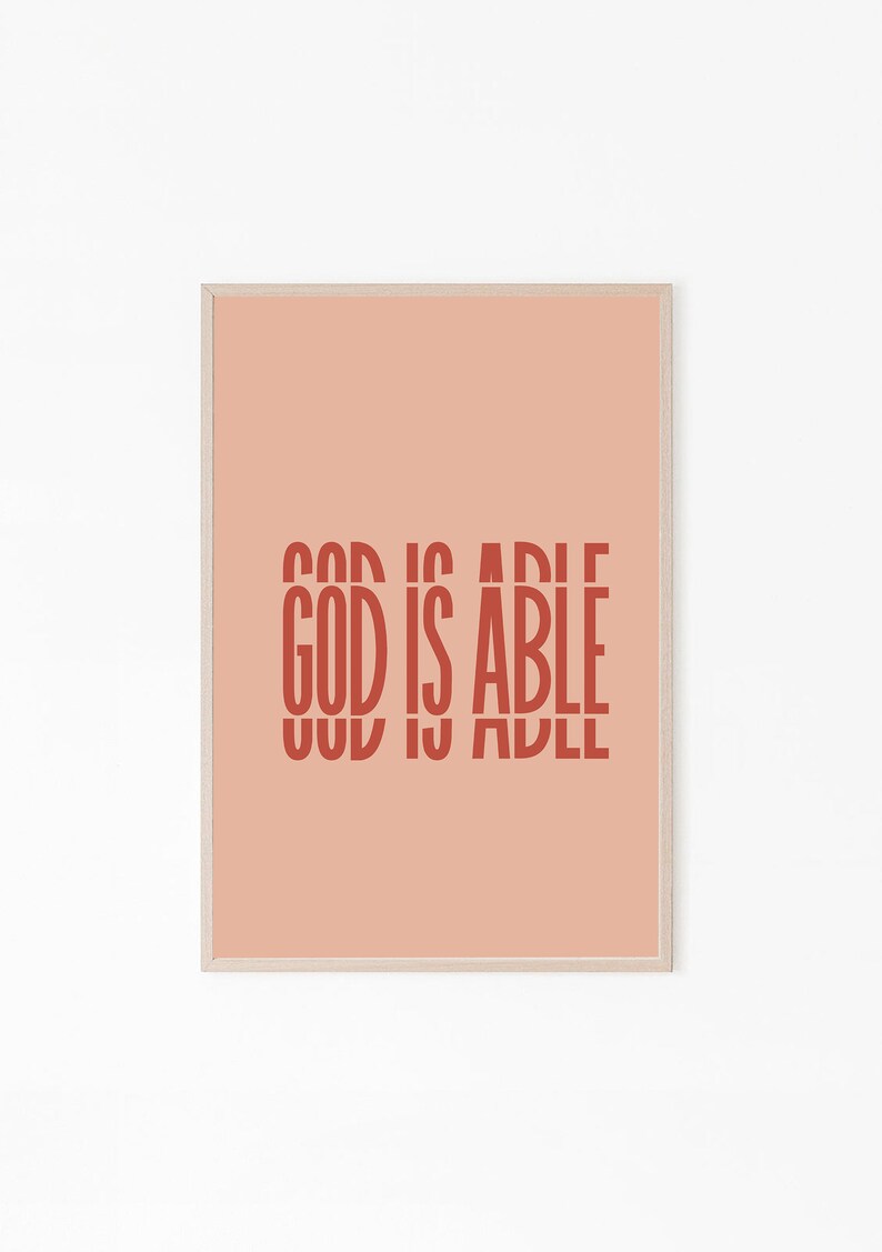 God is Able Digital Download Modern Scripture Decor - Etsy