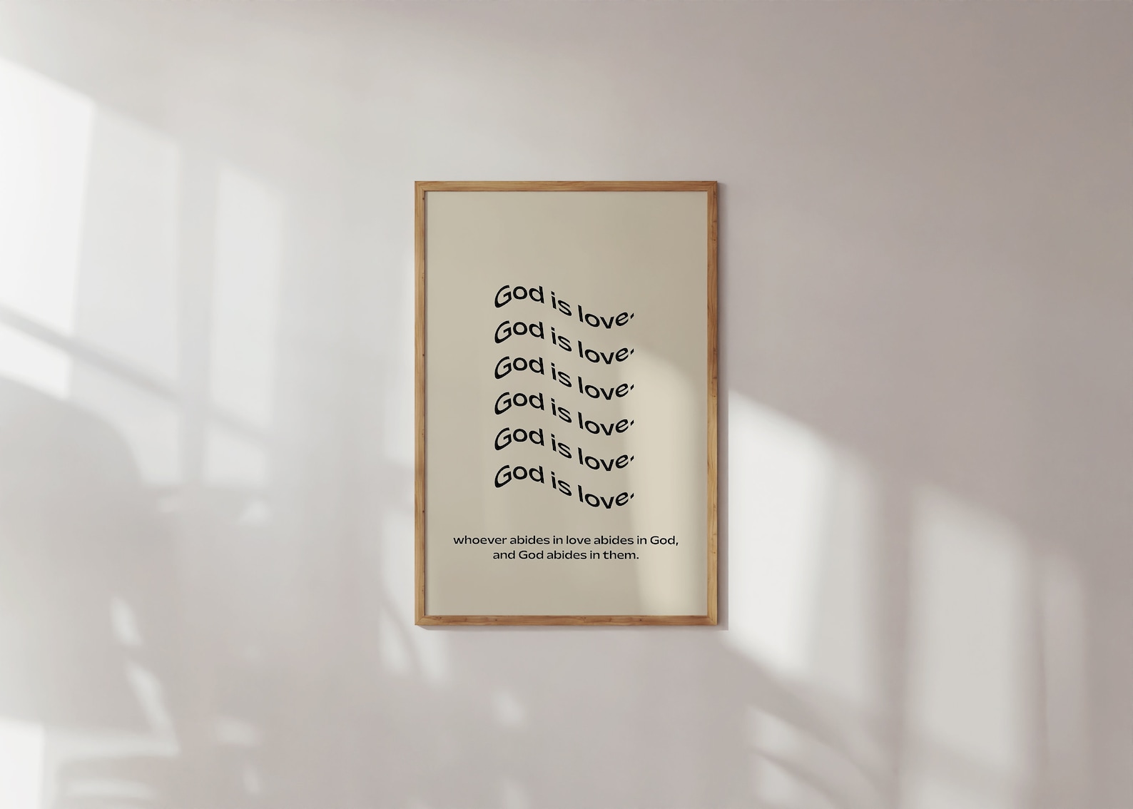 GOD IS LOVE Blue Printed & Shipped | Christian Aesthetic Faith Poster ...