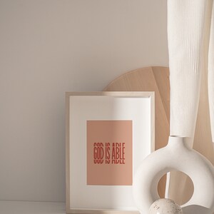 God is Able | Digital Download | Modern Scripture Decor | Printable ...