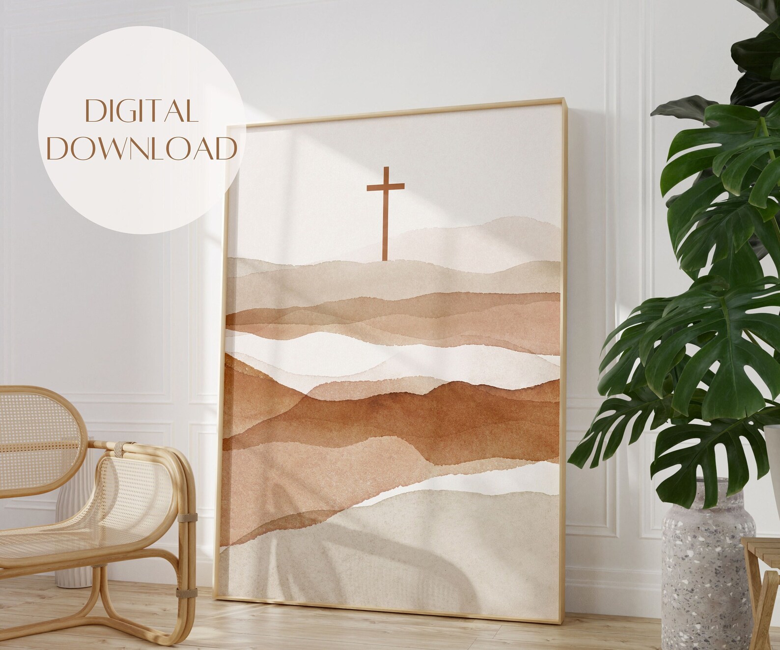 Jesus Cross Artwork Minimal Art Digital Download Modern | Etsy