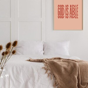 God is Able | Digital Download | Modern Scripture Decor | Printable ...