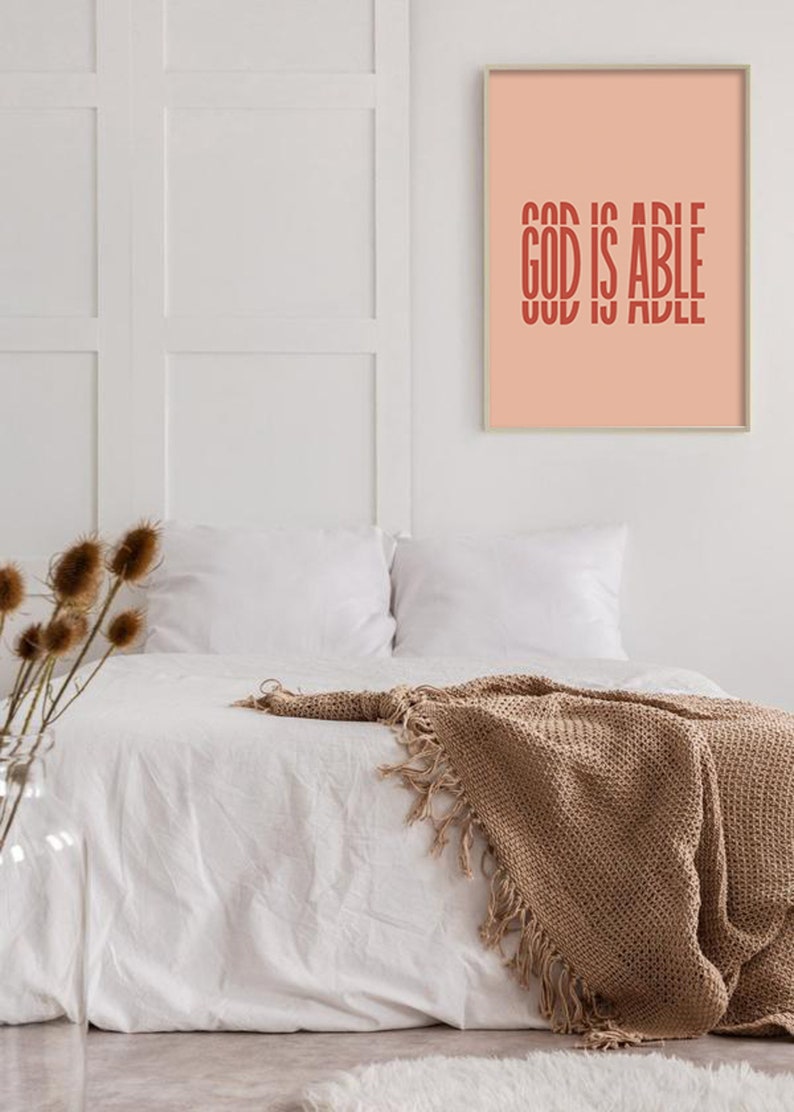 God is Able Digital Download Modern Scripture Decor | Etsy