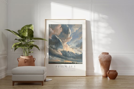 Psalm 19 the Heavens Declare the Glory of God Poster Clouds - Etsy