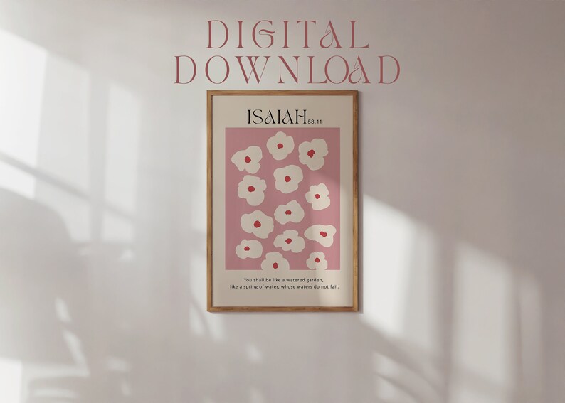 Isaiah 58 Flower Market Poster Digital Download Modern - Etsy