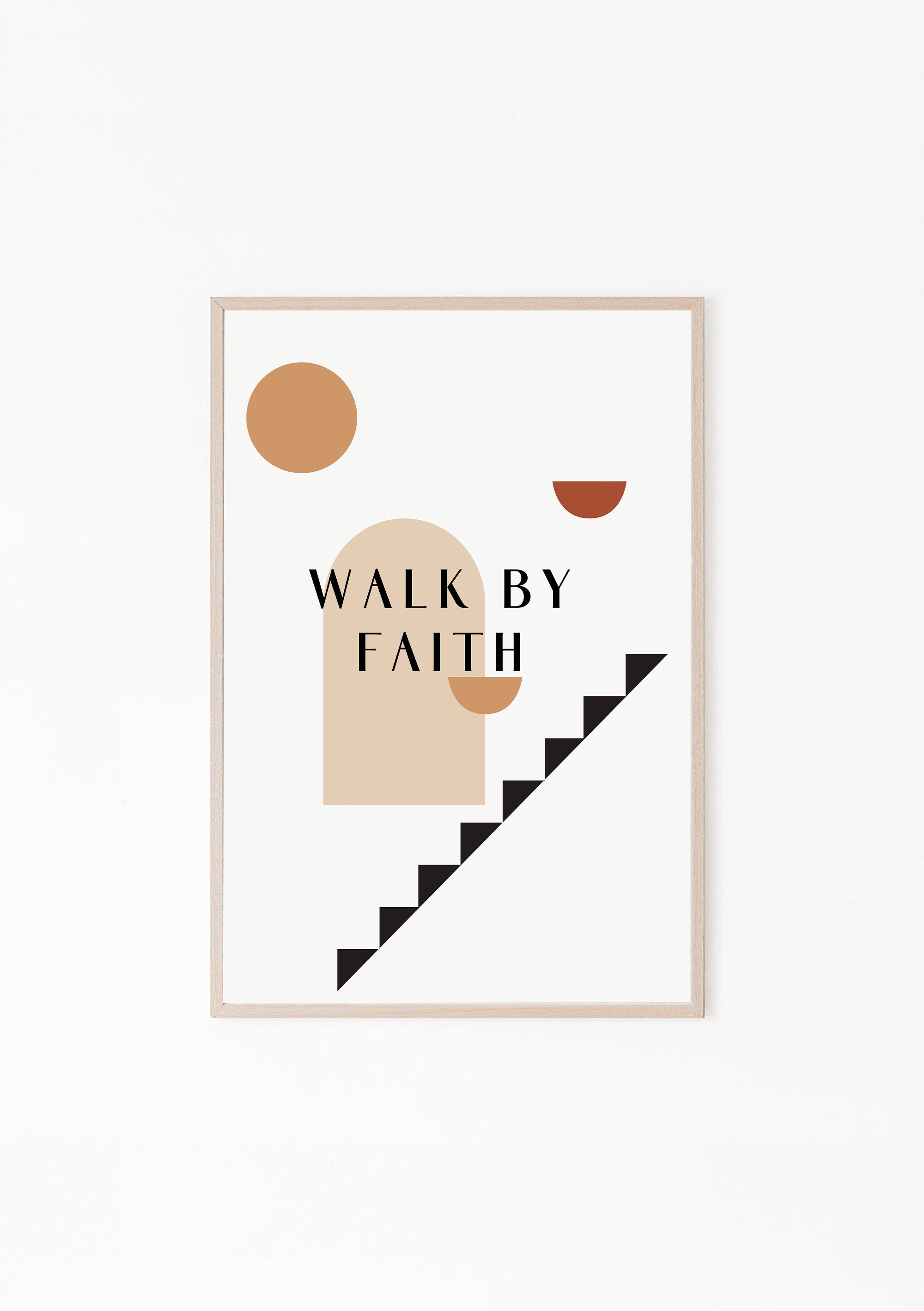 Walk by faith Digital Download Modern Scripture Decor | Etsy