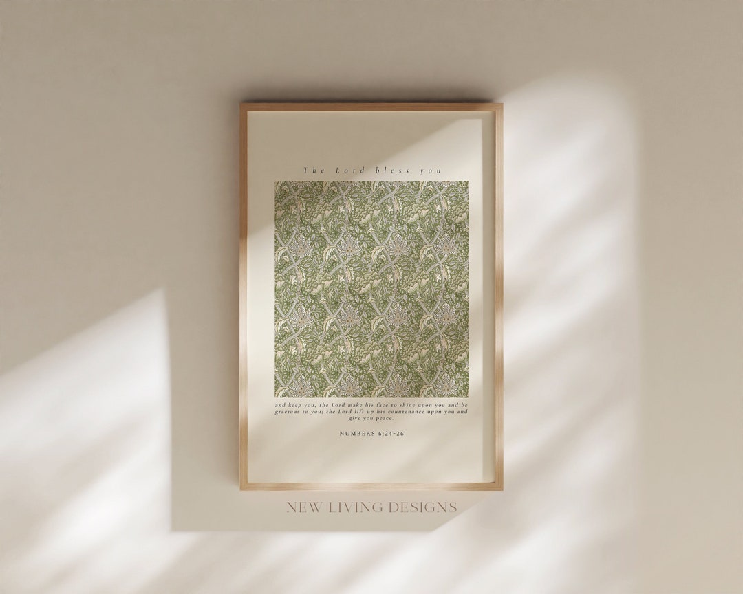 The Lord Bless You Vintage Poster, Printed & Shipped, Modern Scripture ...