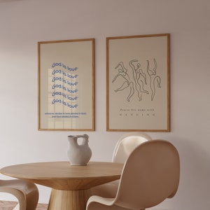 GOD IS LOVE Blue Printed & Shipped | Christian Aesthetic Faith Poster ...