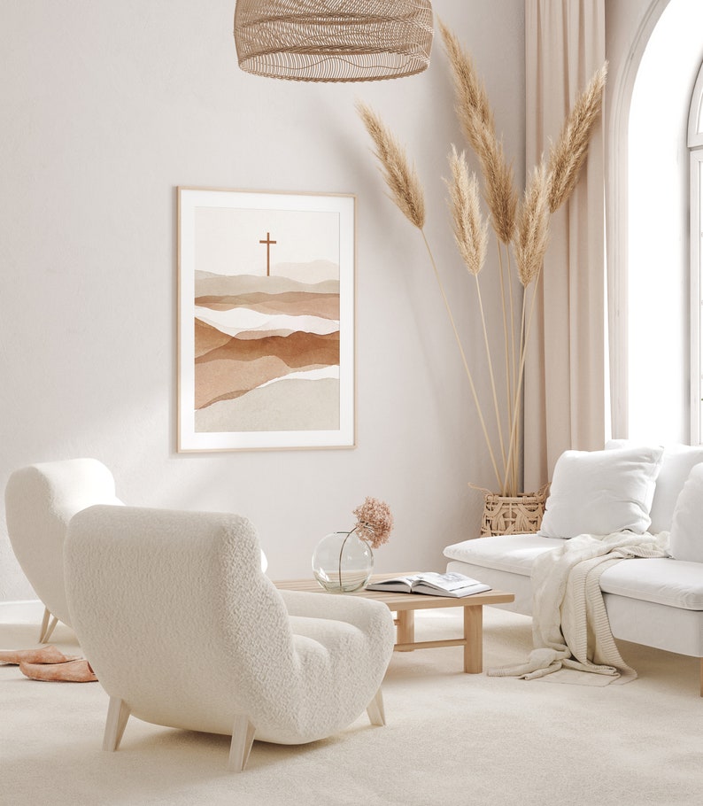 Jesus Cross Artwork Minimal Art Digital Download Modern | Etsy