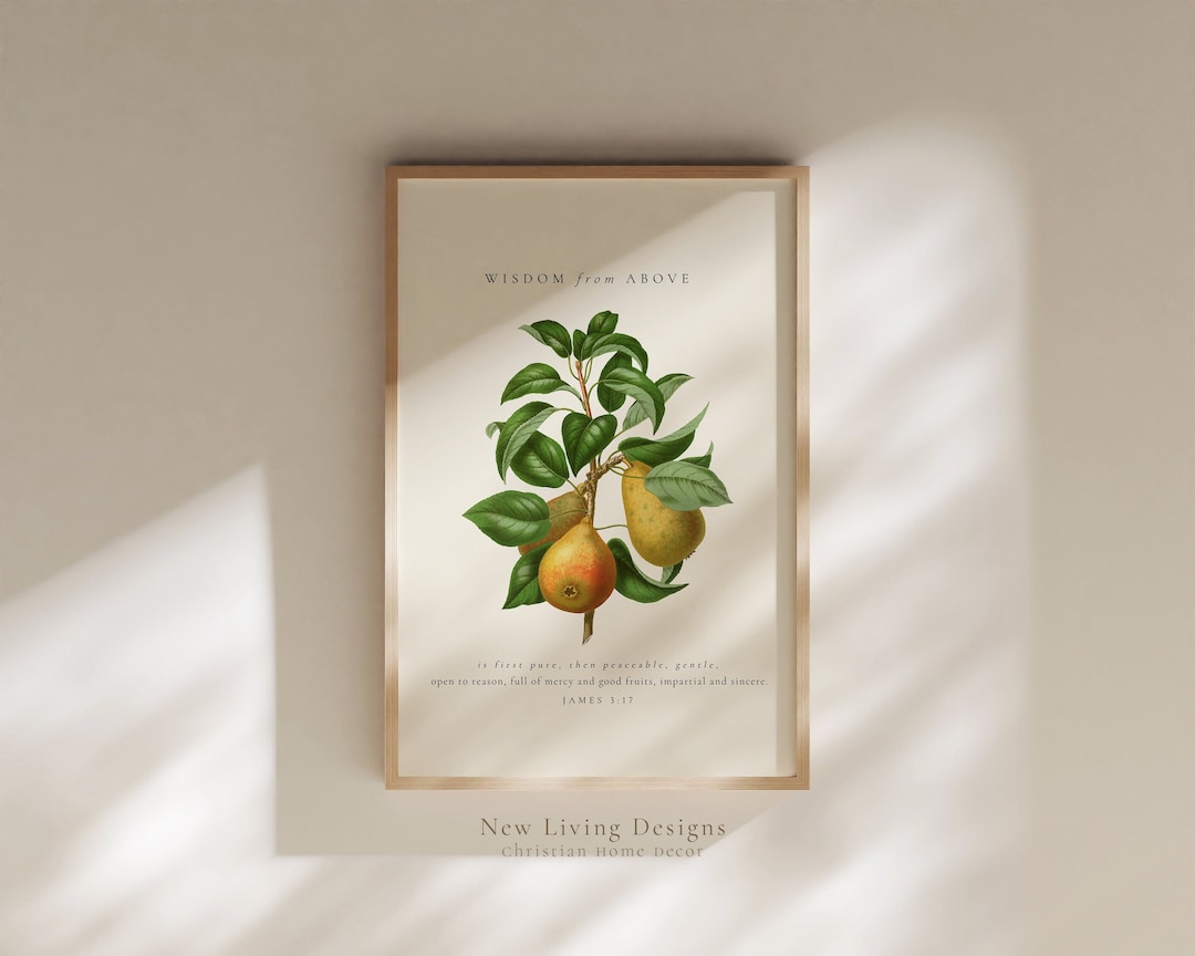 Wisdom From Above James Poster, Christian Home Decor, Printed & Shipped ...
