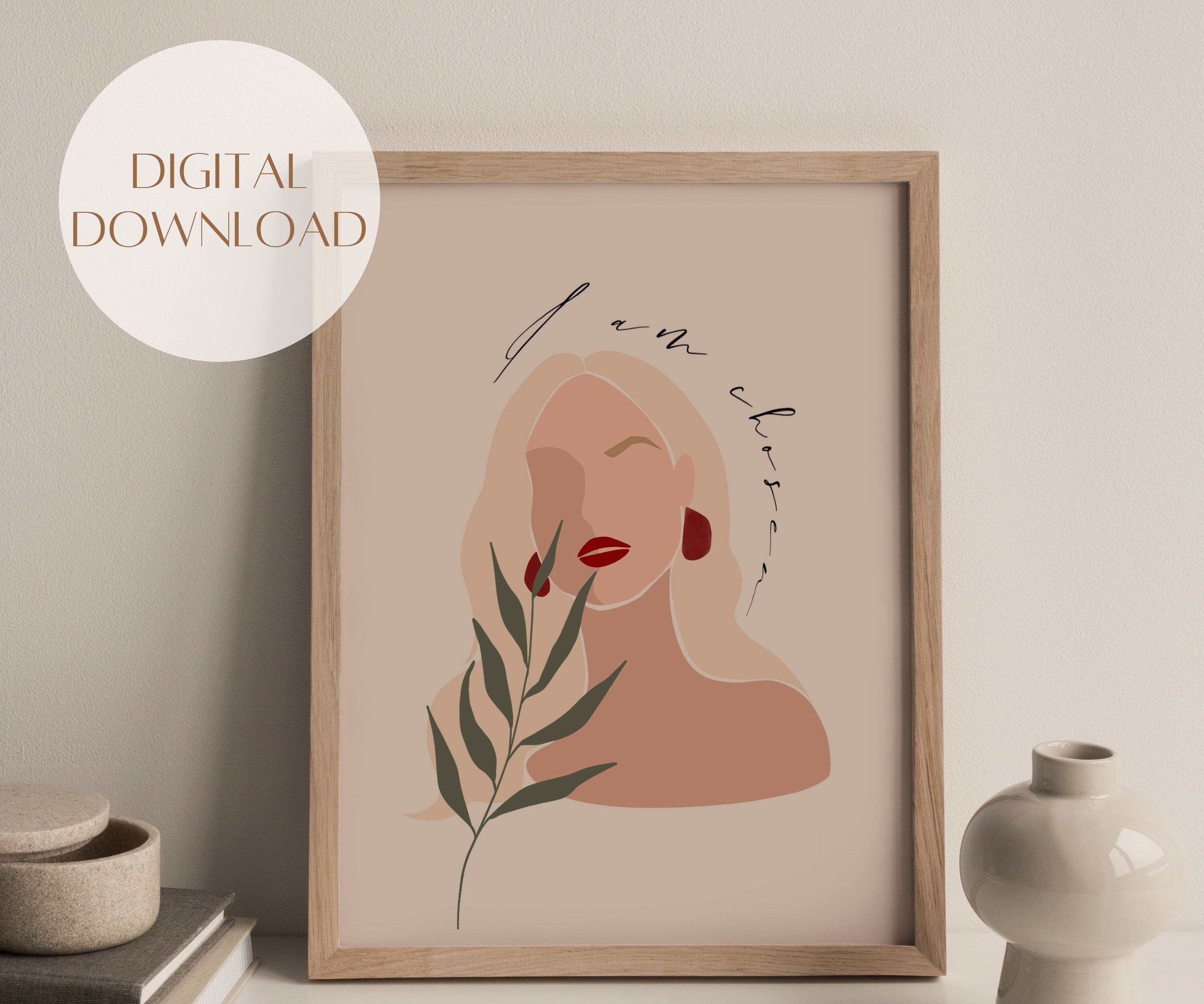 Female Faith Poster | Digital Download | Modern Scripture Decor | Woman ...