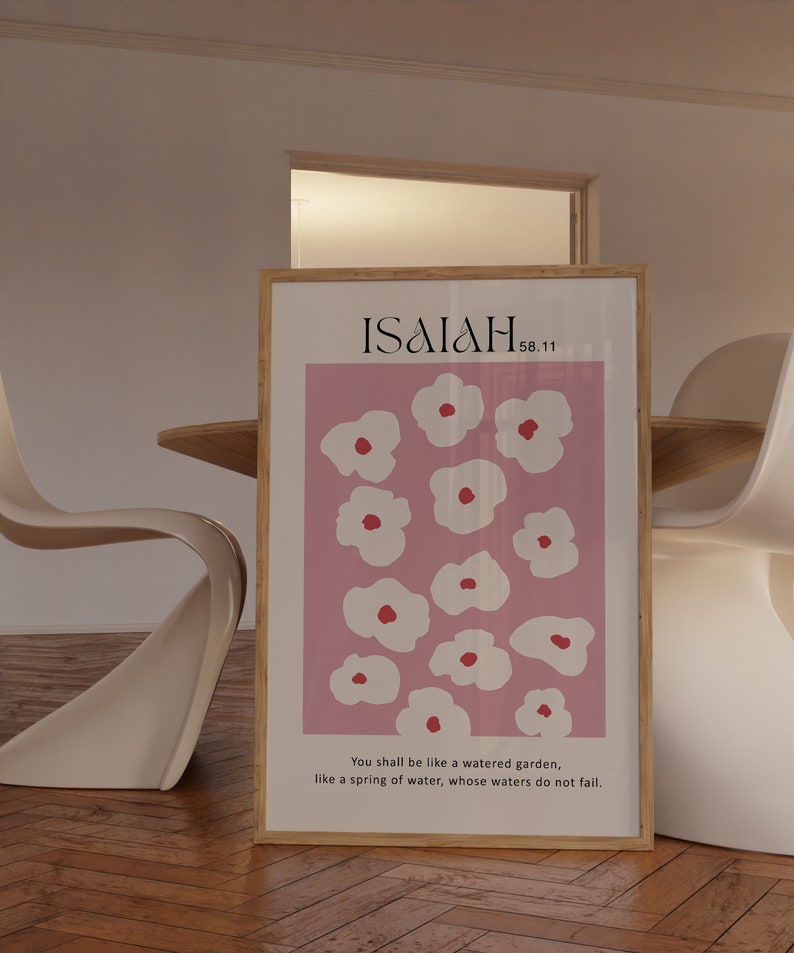 Isaiah 58 Flower Market Poster Digital Download Modern - Etsy