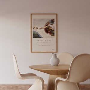 Genesis 1:27 the Creation of Man Poster | Digital Download | Monet ...