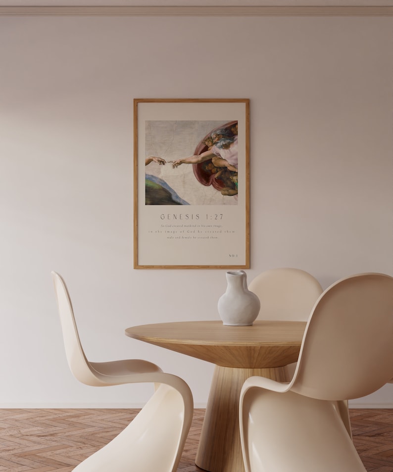 Genesis 1:27 the Creation of Man Poster Digital Download - Etsy
