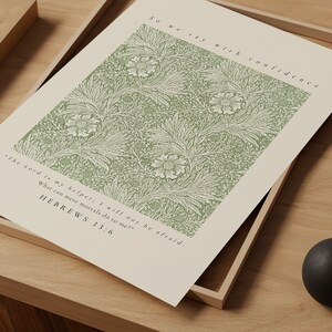 The Lord is My Helper Vintage Poster, Printed & Shipped, Modern ...