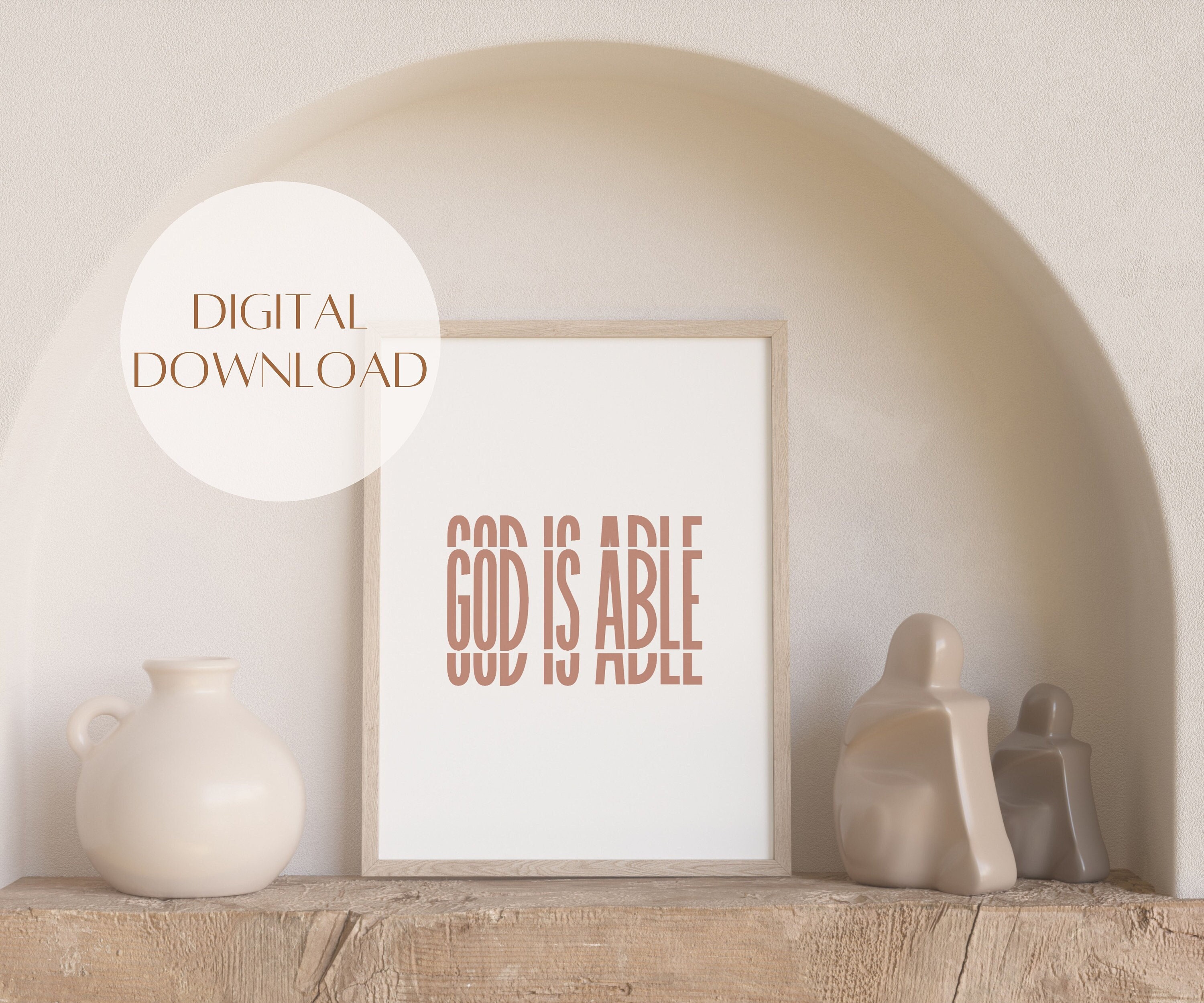 God is Able Digital Download Modern Scripture Decor | Etsy