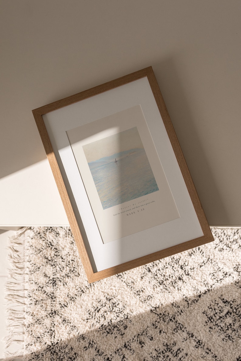 Mark 4:39 Peace! Be Still Sea Poster, Digital Download, Modern ...