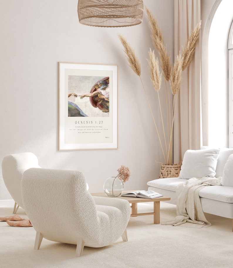 Genesis 1:27 the Creation of Man Poster Digital Download - Etsy