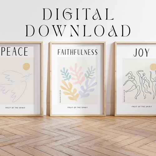 Fruits of the Spirit Printable Wall Decor Set of 9 - Etsy