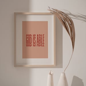 God is Able | Digital Download | Modern Scripture Decor | Printable ...