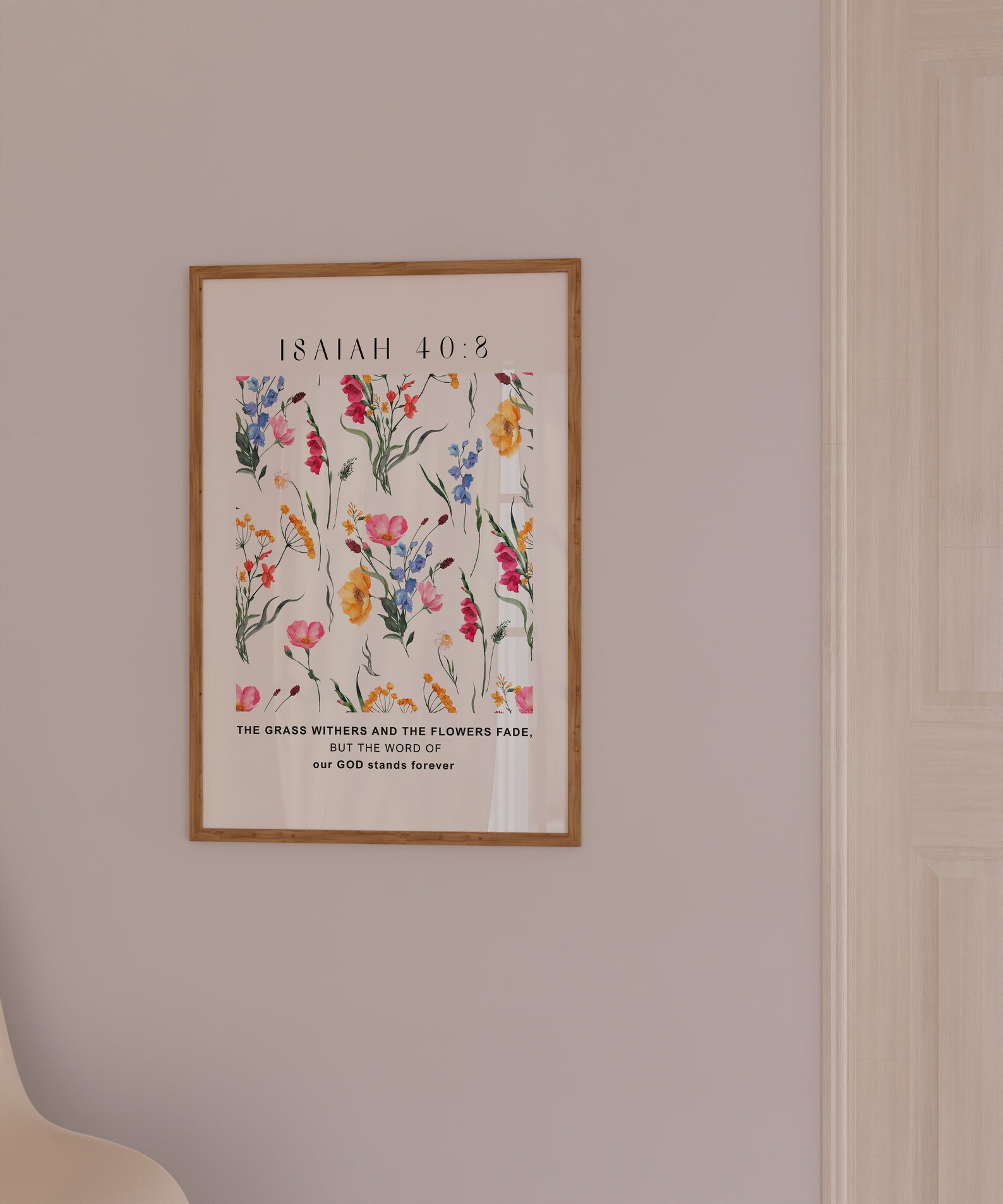Isaiah 40 Floral Pattern Printed & Shipped Modern - Etsy