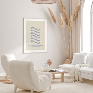 GOD IS LOVE Blue Printed & Shipped | Christian Aesthetic Faith Poster ...