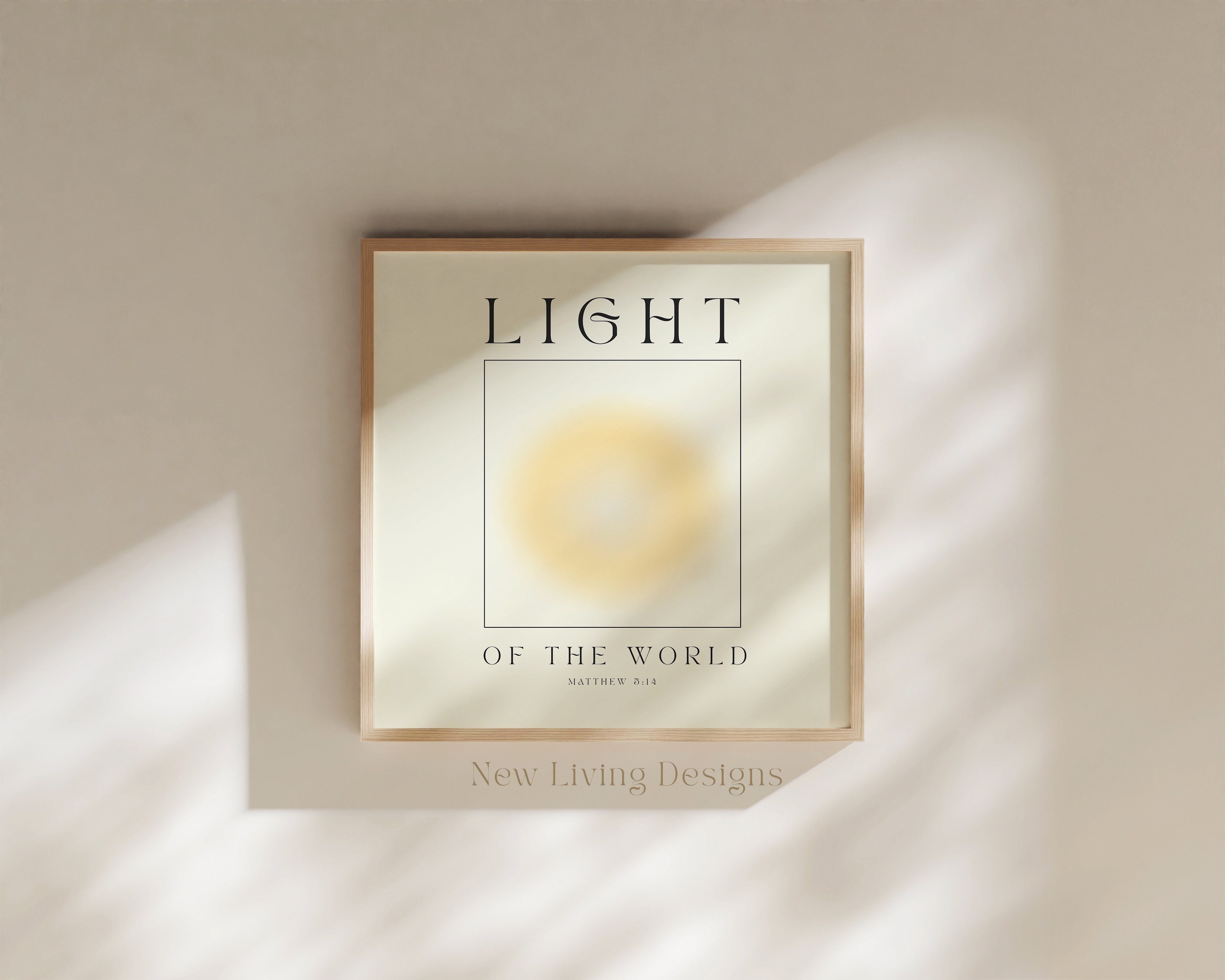 Light of the World Poster, Digital Download, Modern Scripture Decor ...