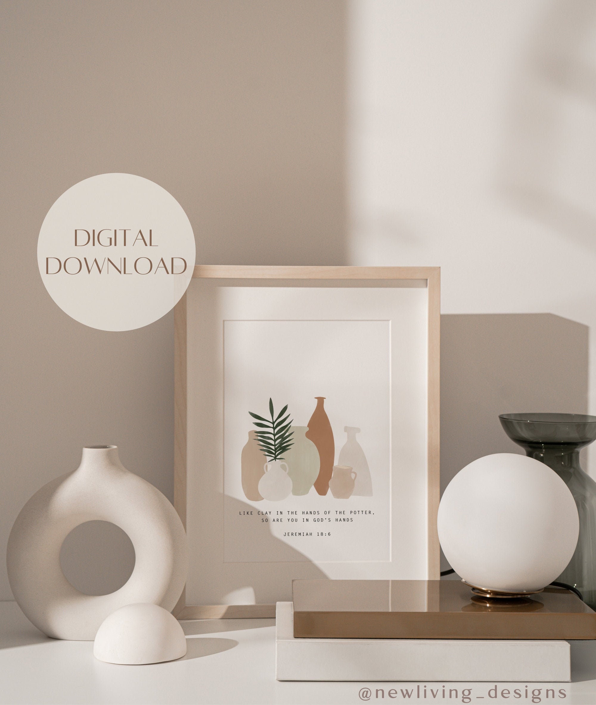 Jeremiah 18:6 | Digital Download | Modern Scripture Decor | Printable ...