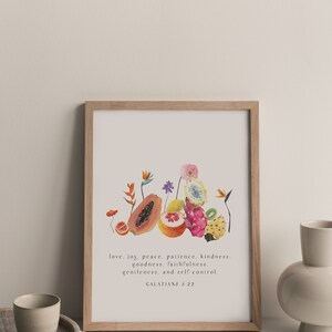 Fruit of the Spirit Print Tropical Digital Download Modern Scripture ...