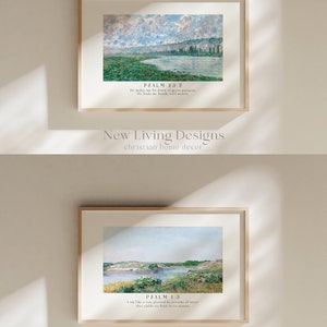 Psalm Christian Gallery Set of Six, Vintage Bible Verse Printable ...