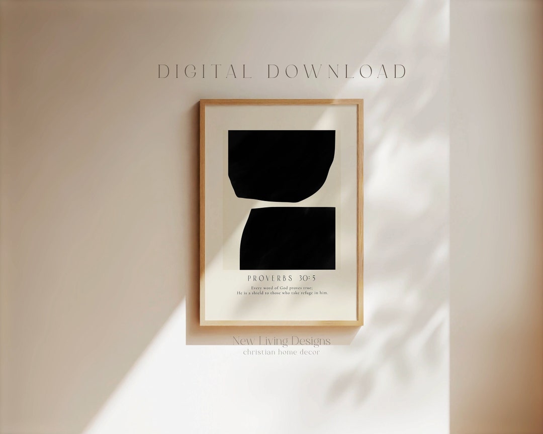 Proverbs 30:5 God's Word Digital Download Modern Poster, Abstract Bible ...