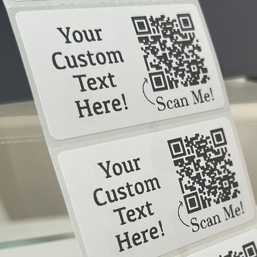 50 QR Code Stickers Custom QR Code Labels Small Business - Etsy