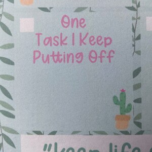 Just One Task Notepad Self Love Notepad Self Care Notepad Calming To-do ...