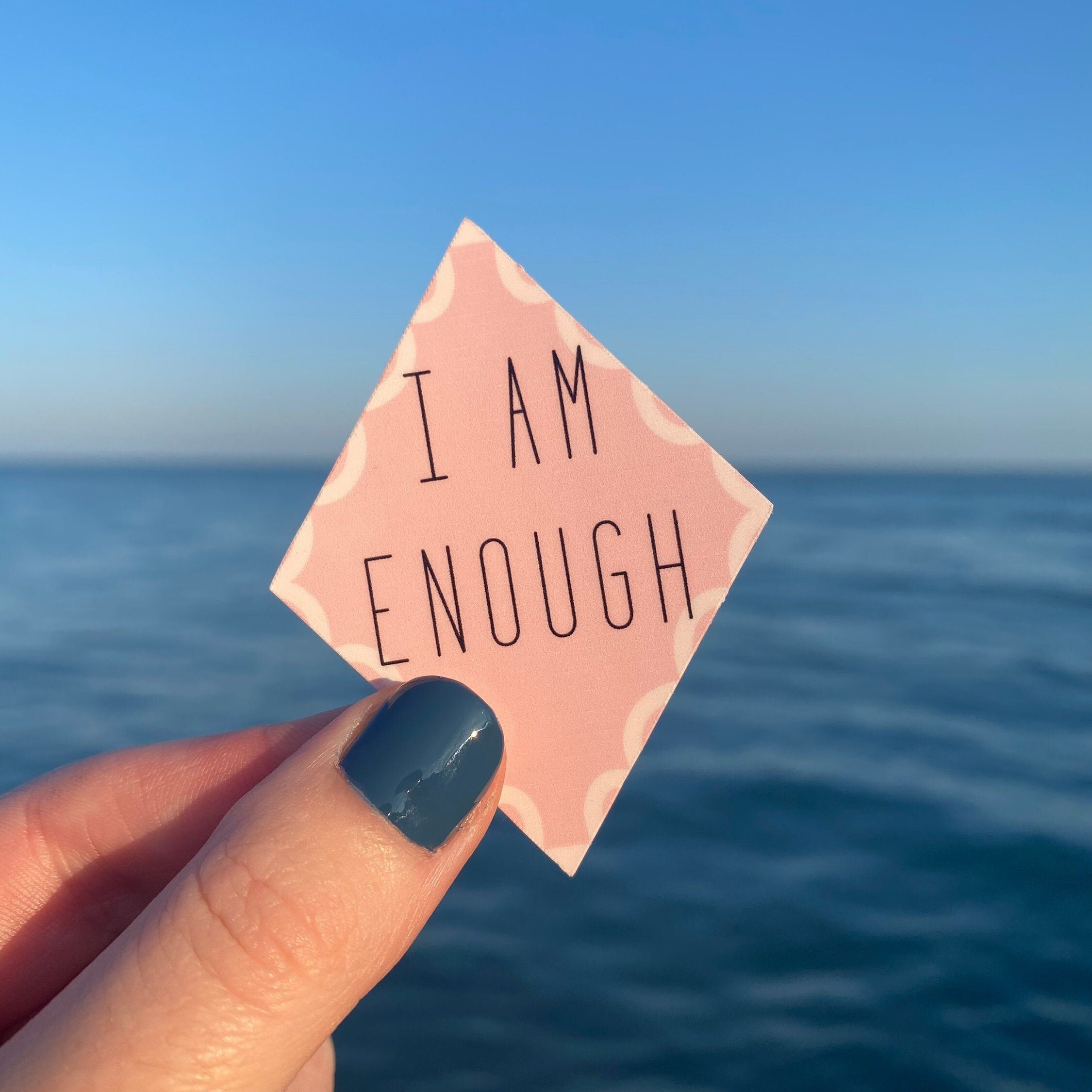 I Am Enough Vinyl Waterproof Sticker | Etsy