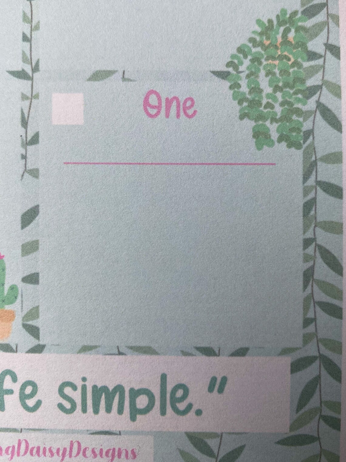 Just One Task Notepad Self Love Notepad Self Care Notepad - Etsy