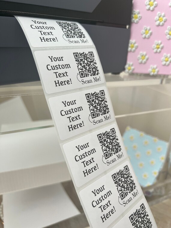 50 QR Code Stickers Custom QR Code Labels Small Business - Etsy